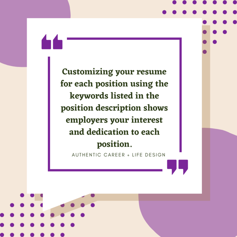 Step Three: Crafting Your Resume – authentic career + life design